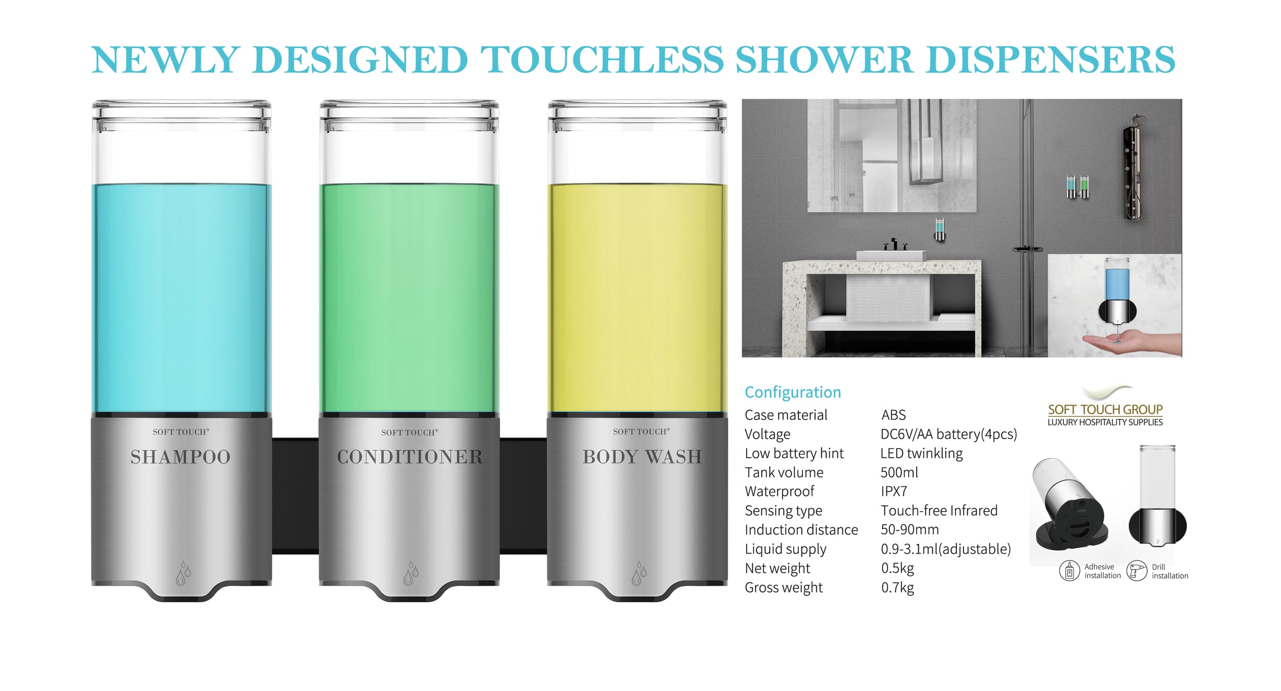 SOFT TOUCH® / Toiletries & Dispensers | Soft Touch Linen®
